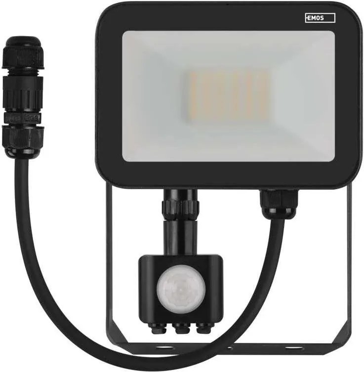 Led reflektor emos led reflektor profi s pohybovým čidlem, 20w neutrální bílá