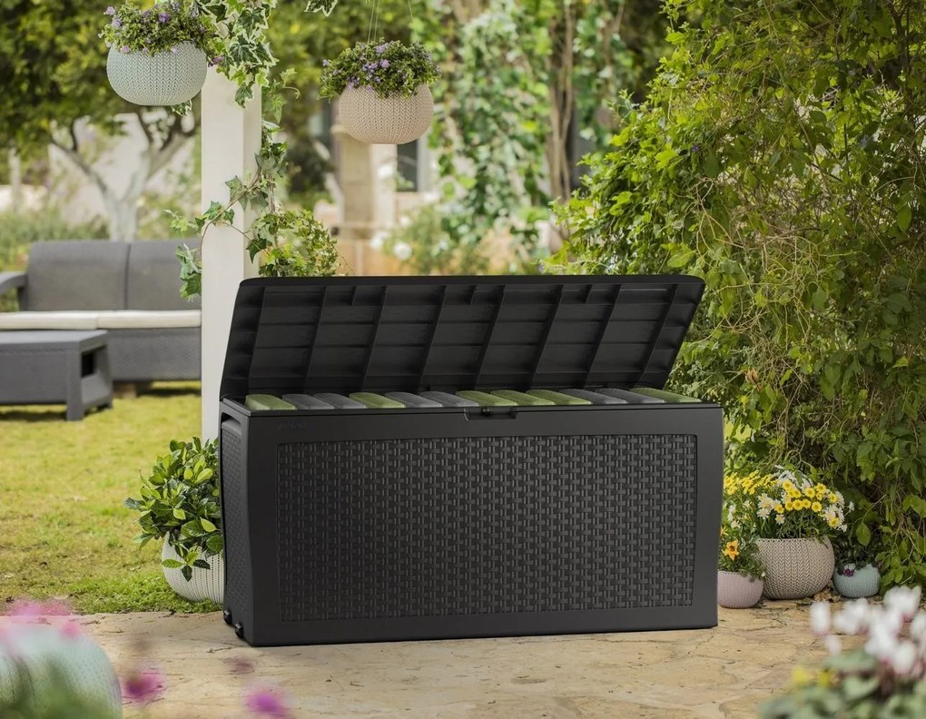 Zahradní box Samoa Rattan Box 270L grafitový