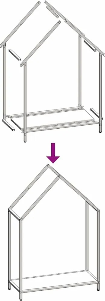 vidaXL Stojan na palivové dřevo Ocel válcovaná za studena [864310] Barva: antracitová
