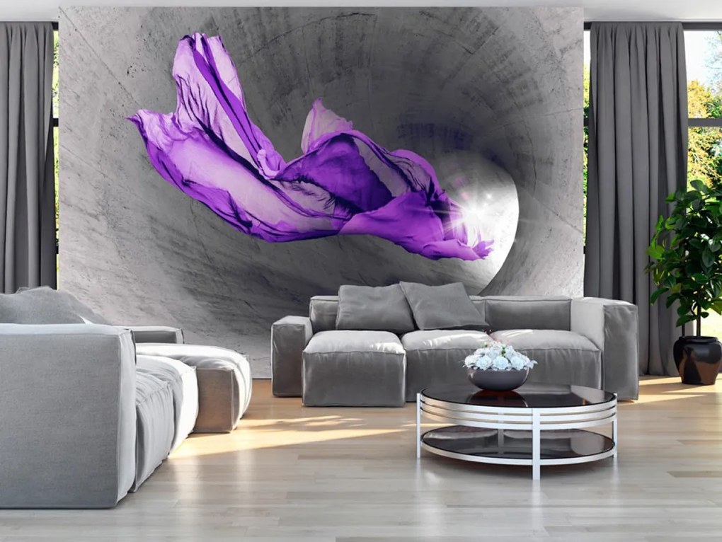 Tapeta fialový závoj (150x105 cm) - Murando DeLuxe