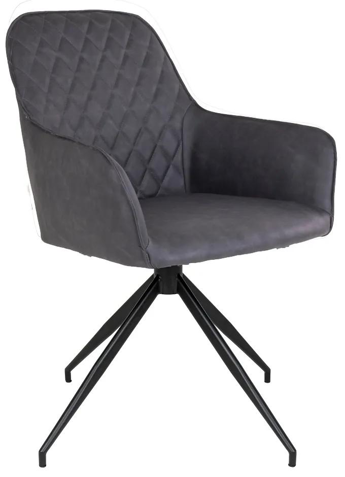 Designová otočná židle Gracelyn tmavě šedá