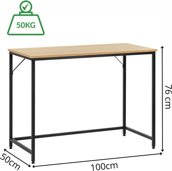 Psací stůl 100x50x76 cm SPRINGOS HF0044 světle hnědý