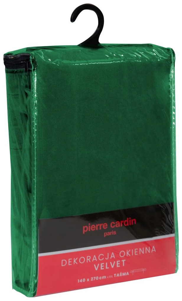 ZATEMŇOVACÍ ZÁVĚS NA PÁSCE PIERRE CARDIN SIBEL 140X270 CM TMAVĚZELENÁ