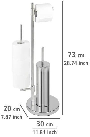 WENKO 22512100 - WC štětka UNIVERSALO NEO 30x73 cm nerez/stříbrná