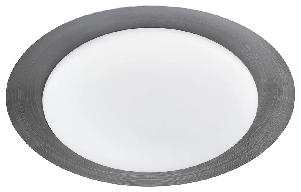 Linea Light 8281 Crew_1, stropní svítidlo s šedým límcem, 22W LED 3000K, prům. 47cm
