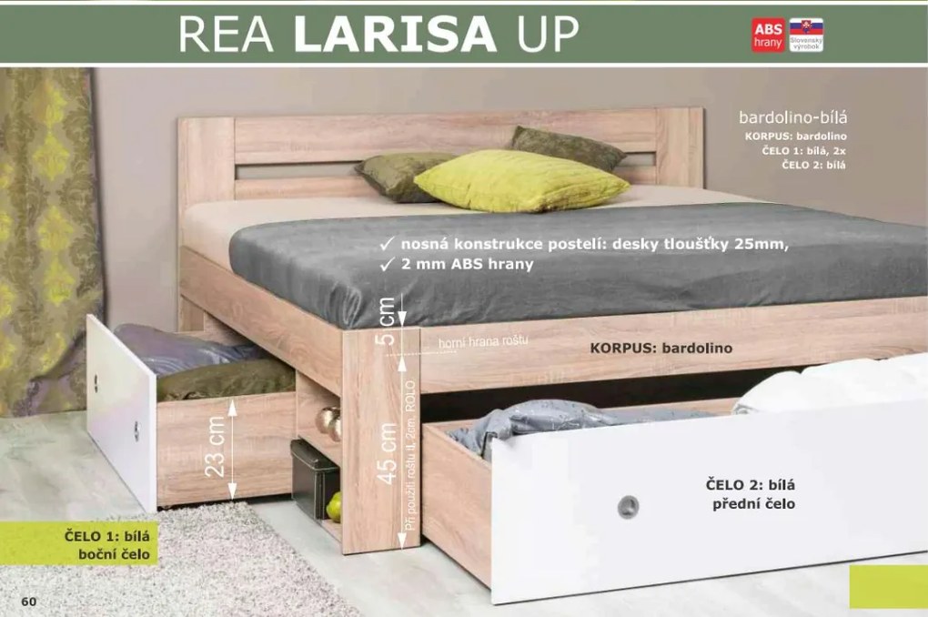 Manželská postel REA LARISA 120