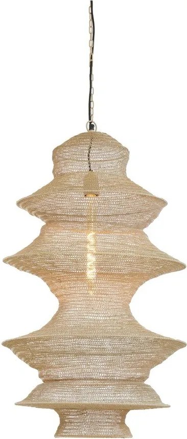 Béžové kovové závěsné svítidlo Nakisha – Light & Living