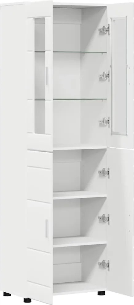 Vysoký bufet FLORIN 60 x 35 x 182 cm Bílá Kompozitní dřevo 3397914