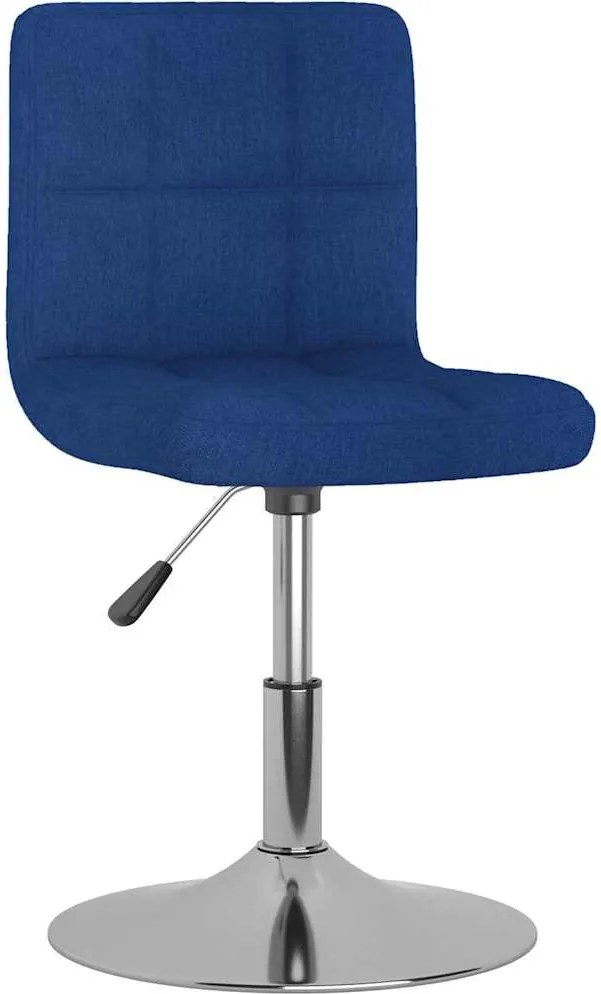 Otočné jídelní židle 2 ks modré textil 334213