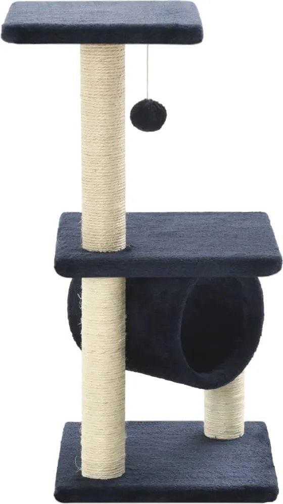 Škrabadlo pro kočky se sisalovými sloupky 65 cm tmavě modré 170550