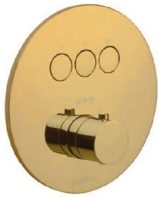Paffoni Compact Box - Termostatická baterie pod omítku, pro 3 spotřebiče, zlatá CPT019HG