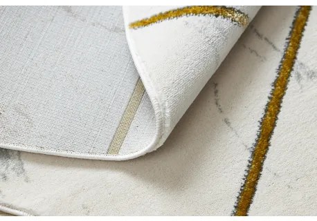 Dywany Luszczow Kusový koberec kulatý EMERALD EXCLUSIVE 1012 mramor, geometrický krém / zlato Rozměr koberce: 200 cm KRUH