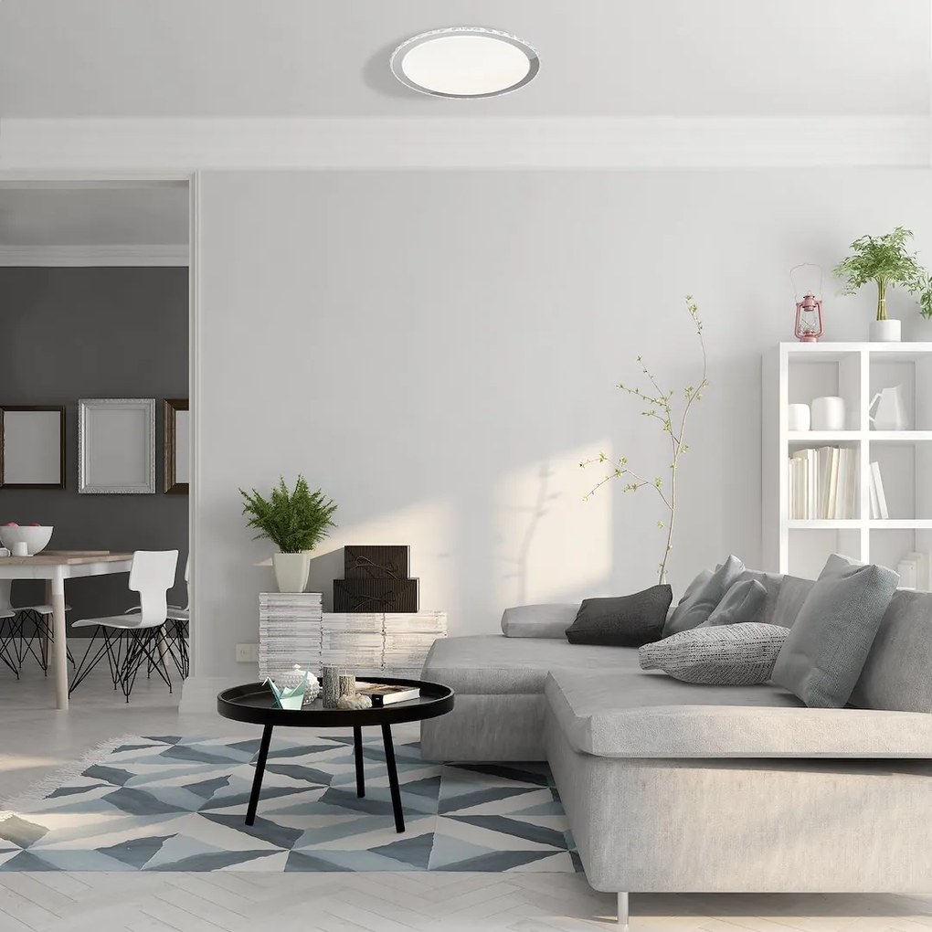 Stropní LED svítidlo Layla, 1x LED 33w, 3000-6000k, w/ch, s ovladačem
