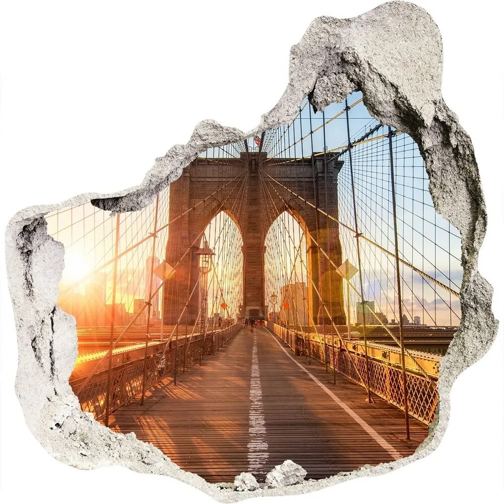 Wallmuralia Fototapeta díra na zeď 3D Brooklynský most 75x75 cm