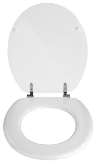 WENKO 154008100-WC sedátko VALENCIA 43x36 cm bílá/stříbrná