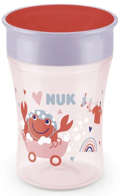 NUK hrnek Magic Cup s víčkem 230ml červená