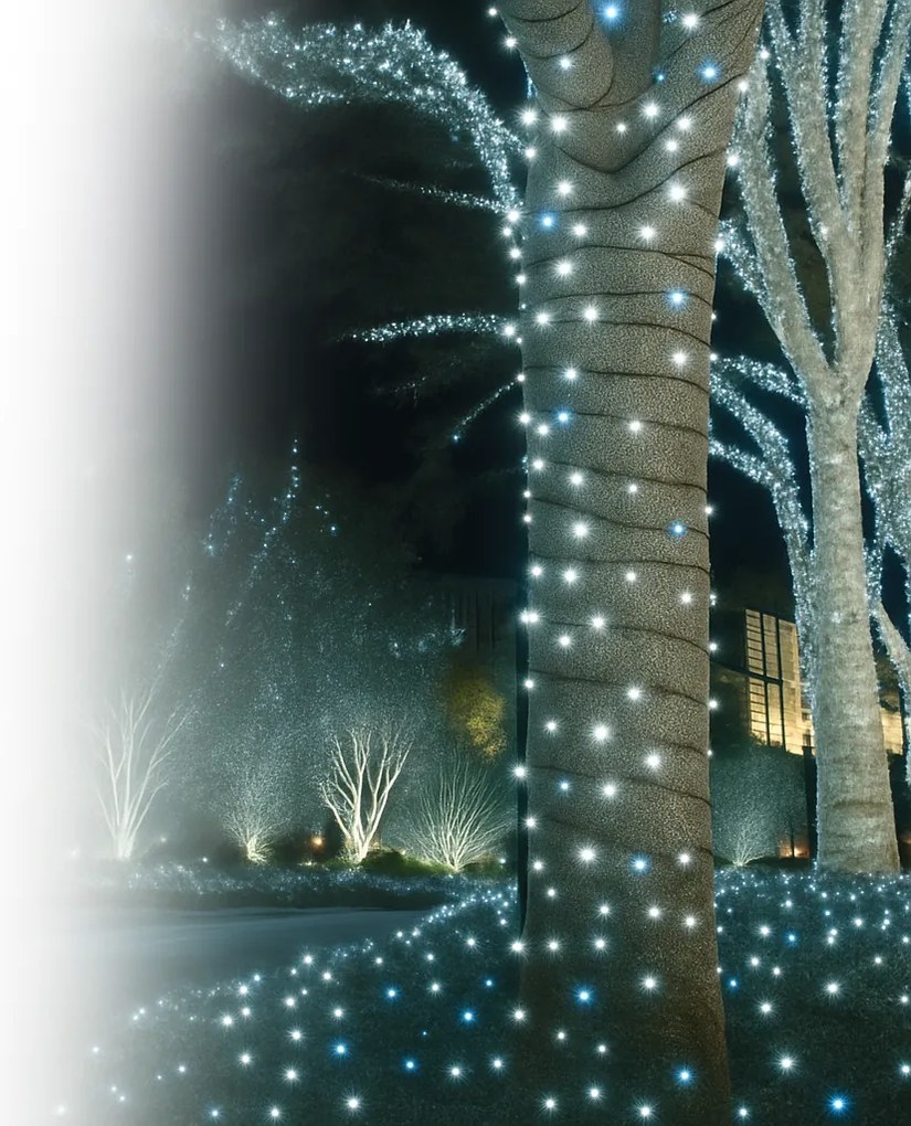 Vánoční světýlka venkovní FLASH studená bílá 300 LED