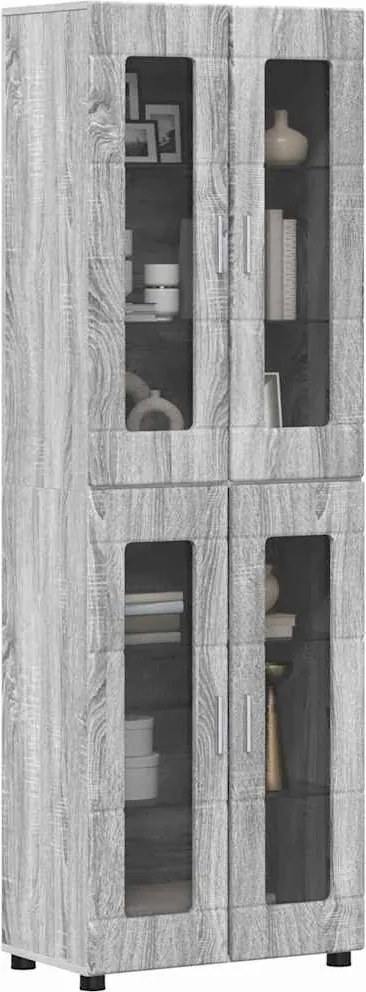 Vysoký bufet FLORIN 60 x 35 x 182 cm Šedá Sonoma 3397910