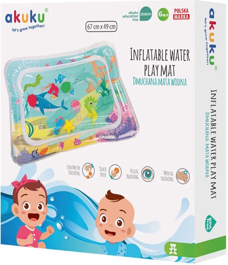 Dětská interaktivní nafukovací vodní podložka Akuku