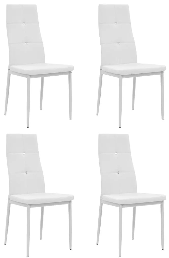 Jídelní židle 4 ks bílé umělá kůže 246190