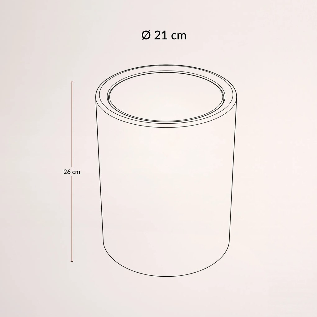 Koupelnový odpadkový černý koš RUND, 6 l