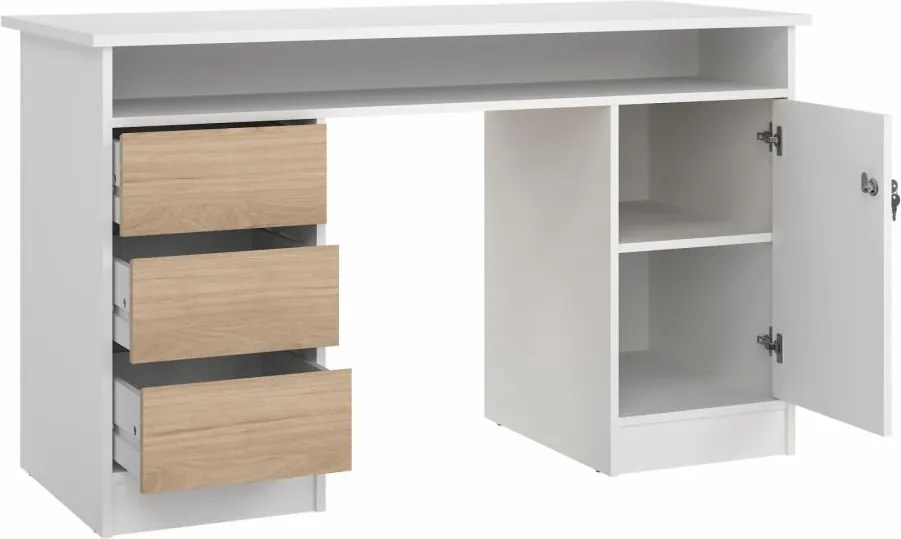 FALCO Psací stůl Felix 491 bílá/jackson hickory