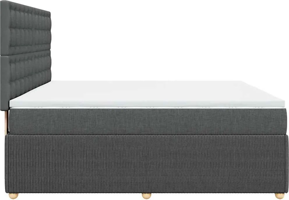 Box spring postel s matrací tmavě šedá 180x200 cm textil 3294450