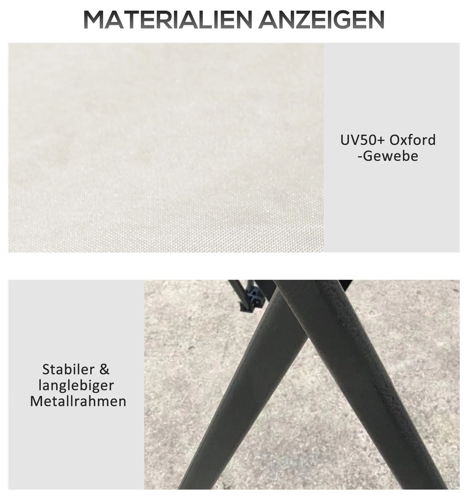 Skládací altán Outsunny 4x4 m se 4 síťovými závěsy, výškově nastavitelný, UV ochrana, dvojitá střecha, taška na přenášení, krémově bílý, pro zahradu …