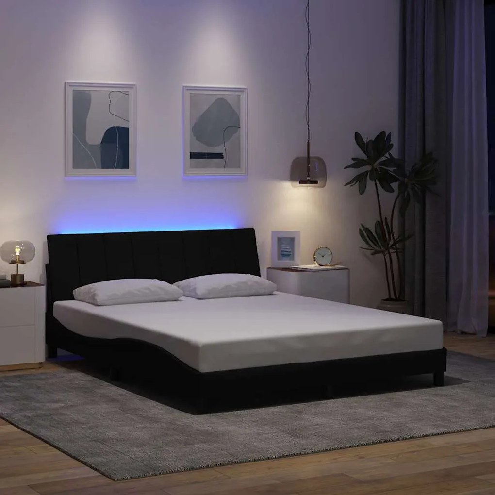 Rám postele bez matrace Hanko černý 160 x 200 cm textil 3310470