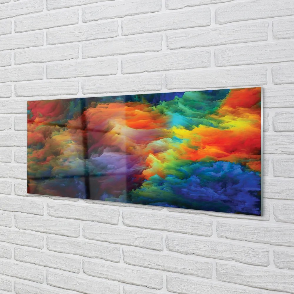 akrylový obraz 3d barevné fraktály 120x60 cm