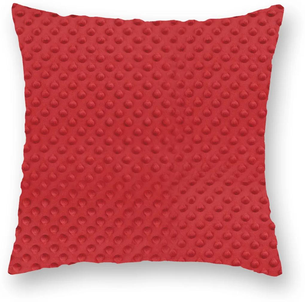 GADEO dekorační polštář Minky dot, červená Rozměr: 30x30 cm