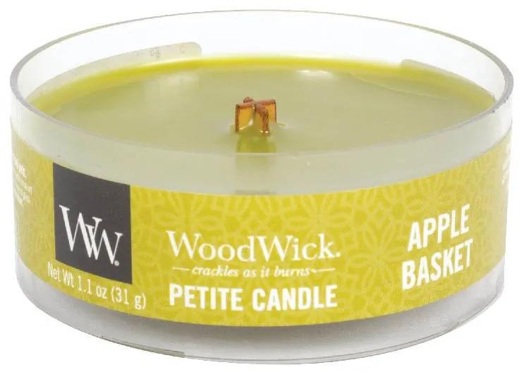 WoodWick - vonná svíčka Petite, Apple Basket (Košík s jablky) 31g
