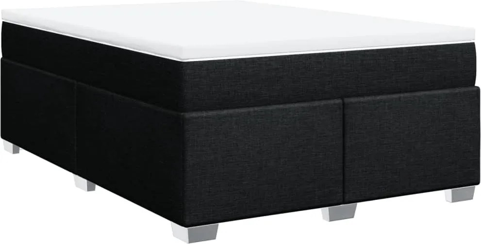 Box spring postel s matrací černá 140 x 190 cm textil 3285132