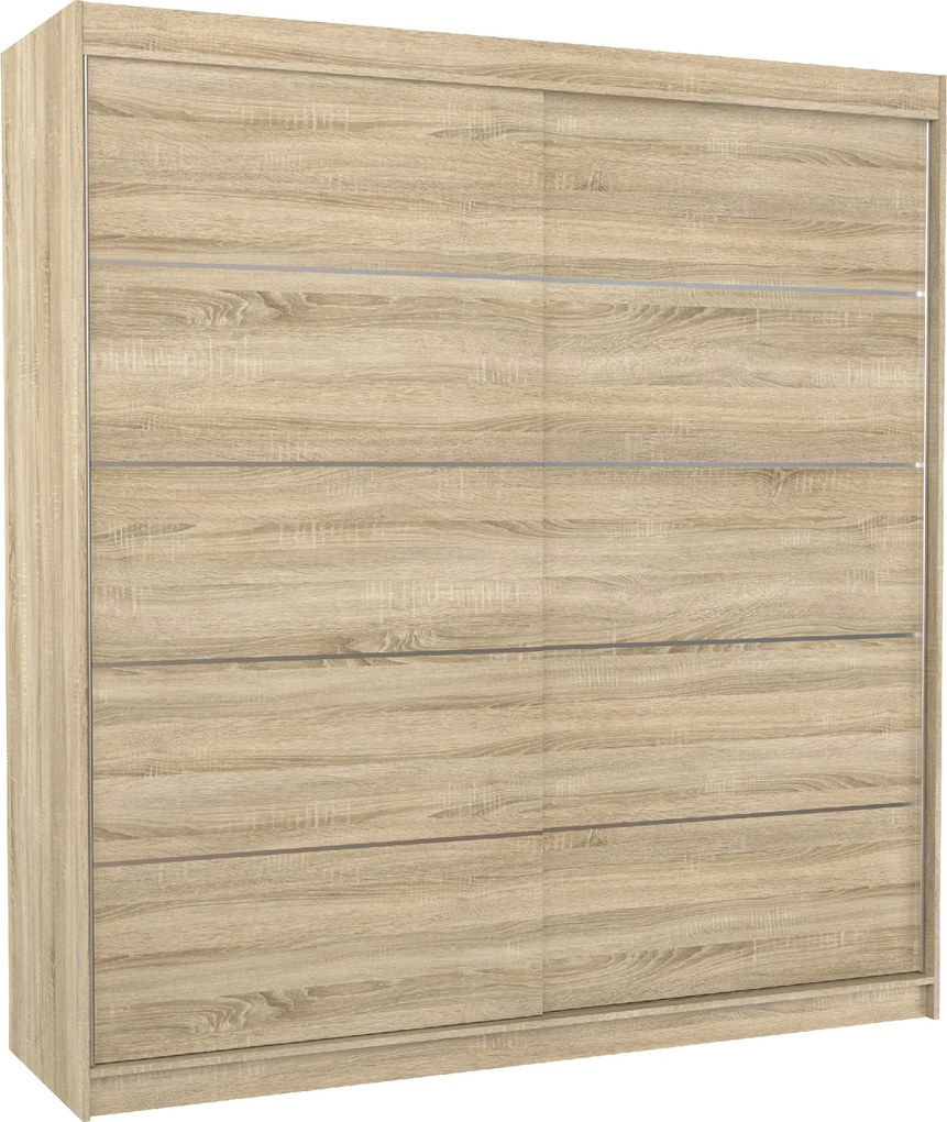 ADRK Furniture Skříň s posuvnými dveřmi ESTEVA 200 ADRK-SW-EST-S-200