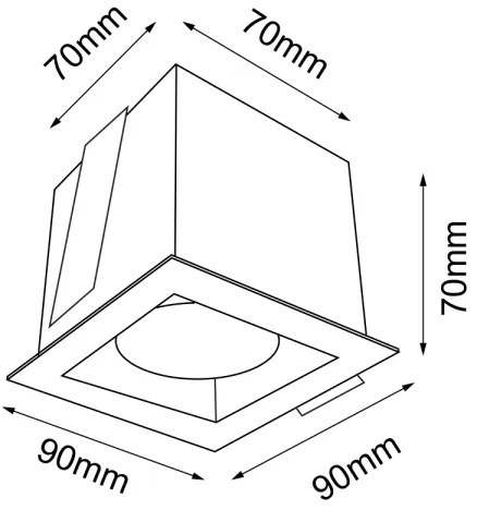 Brosline 3032 - Podhledové svítidlo CAGE 1xGU10/10W/230V černá