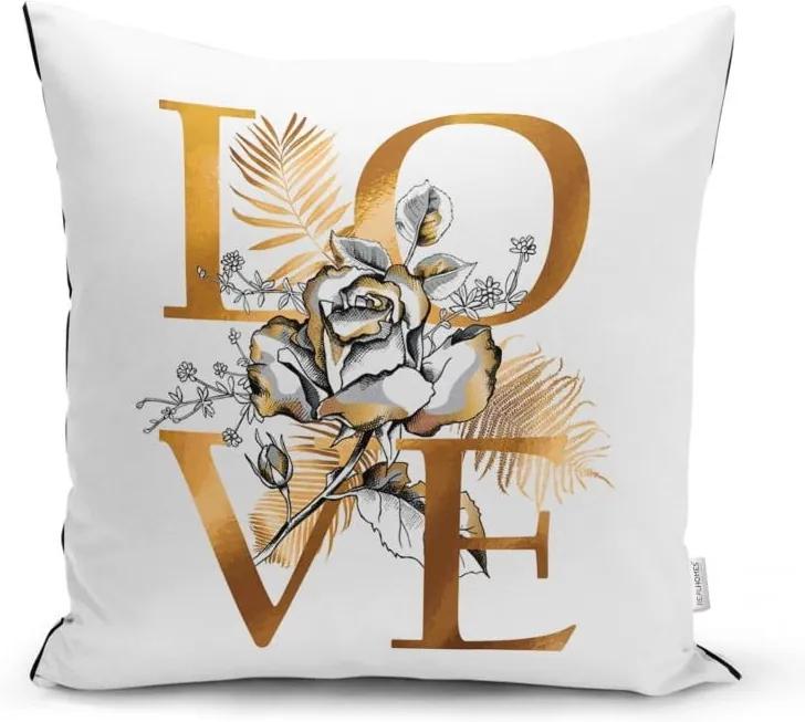 Povlak na polštář Minimalist Cushion Covers Golden Love Sign, 45 x 45 cm