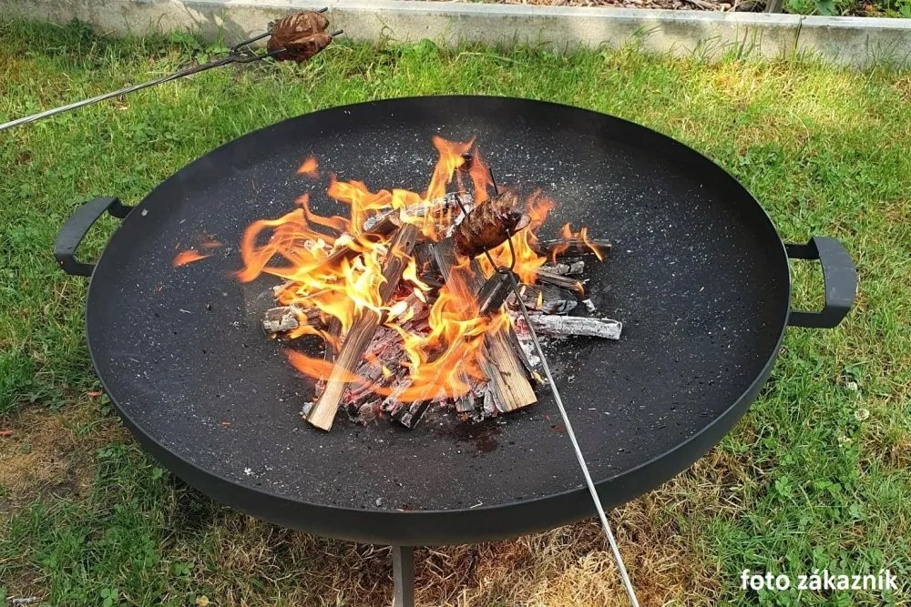 Přenosné ohniště Ø 80 cm kovové P - černěné