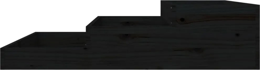 vidaXL Truhlík 107 x 107 x 27 cm masivní dřevo douglasky [823917] Barva: Černá borovice