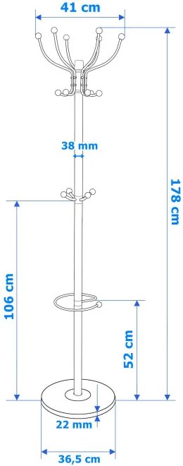 Stojanový věšák AREN černý