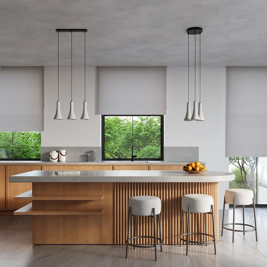 Sollux Lighting Závěsné svítidlo REA 3L beton