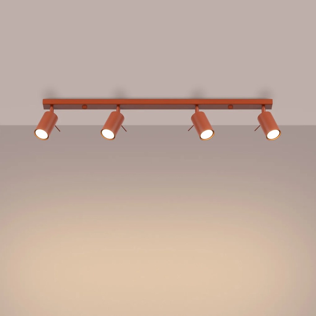 Sollux Lighting Stropní svítidlo RING 4L červená ochra