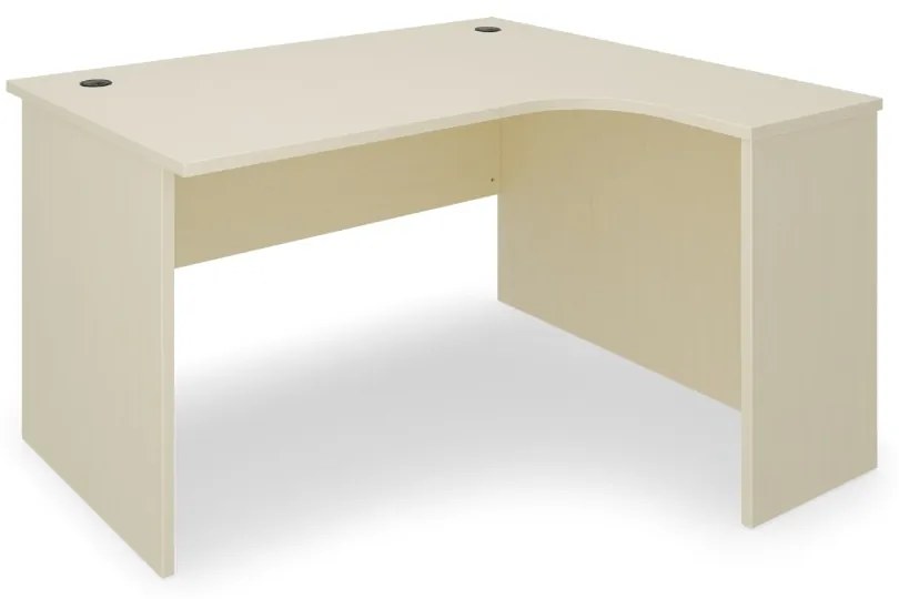 Rohový stůl SimpleOffice 140 x 120 cm, pravý, bříza