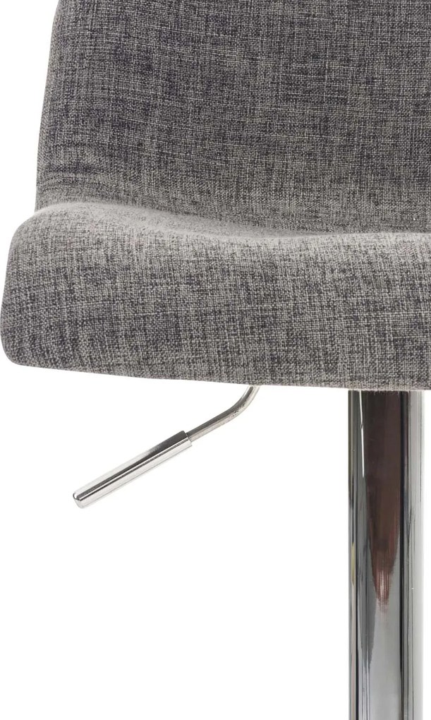 Sada 2 barových židlí Hoover látka chromovaná konstrukce – světle šedá