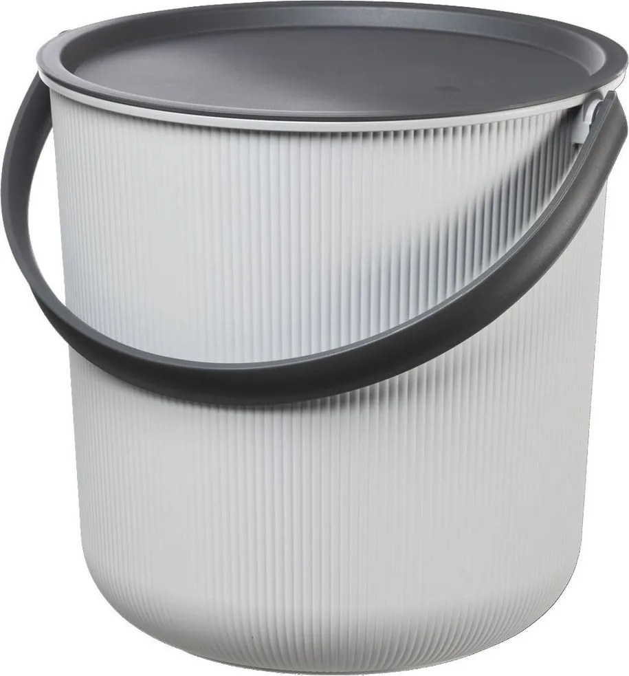 Úložný box Akita, ø 27,7 × 25,8 cm, 10 l, šedá