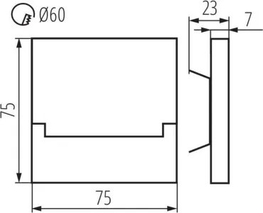 Orientační svítidlo 12V Kanlux SABIK LED B-WW 3000K teplá bílá 29853