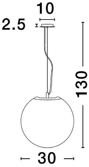 Nova Luce Závěsné svítidlo NEVOSO opálové sklo, 30cm, E27 1x12W Barva: Bílá