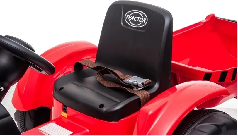 LEAN CARS Elektrický traktor s přívěsem CH9959 červený