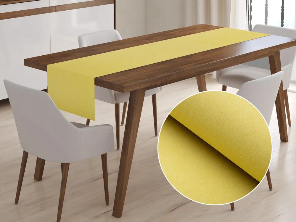 Biante Dekorační běhoun na stůl BKW-209 Žlutozelené žíhání 20x140 cm