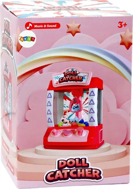 LEAN Toys Automat na chytání panenek, drobností a plyšáků – růžový