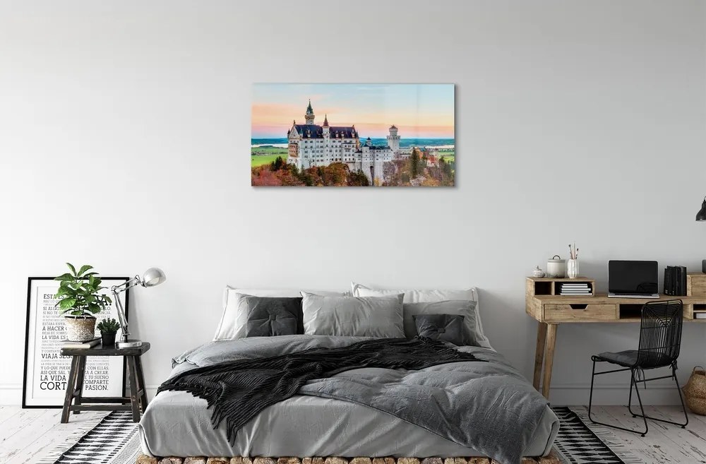 Obraz na skle Německo Castle podzim Munich 120x60 cm